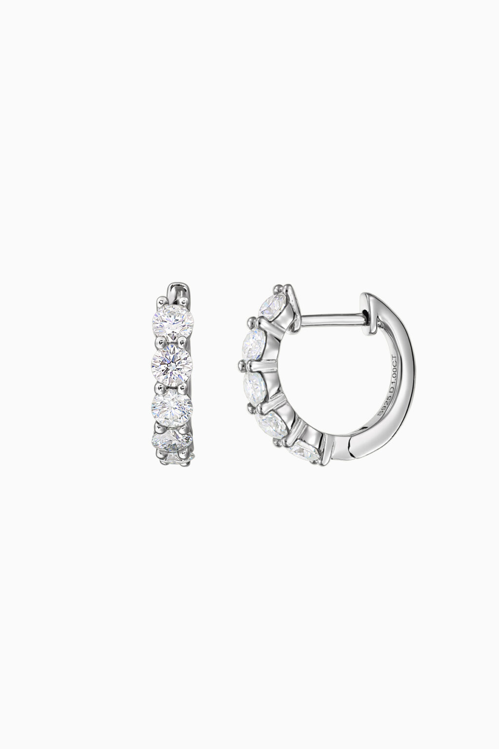 Cercei din argint Manissi Diamond Brilliant Hoops Big