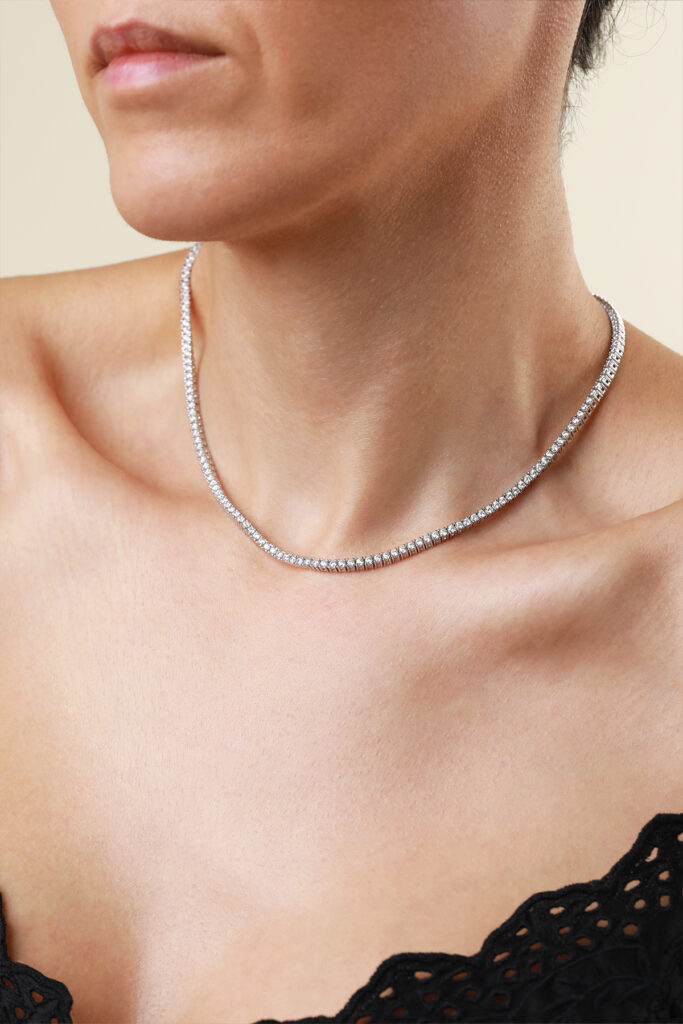 Colier din argint Manissi Tennis 2 mm - 41 cm - Bijuterii fine
