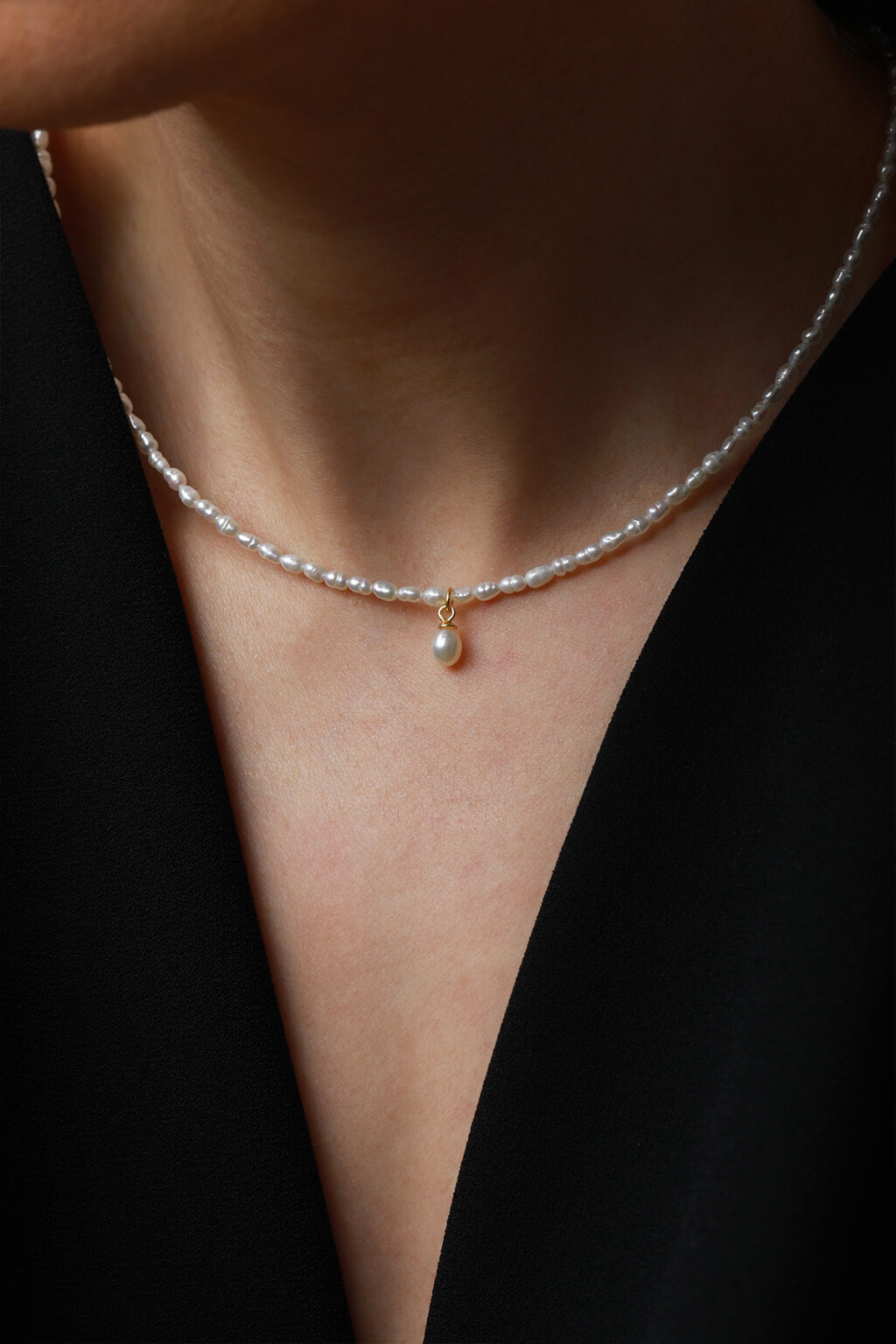 Colier cu perle naturale cu Charm Little Pearl