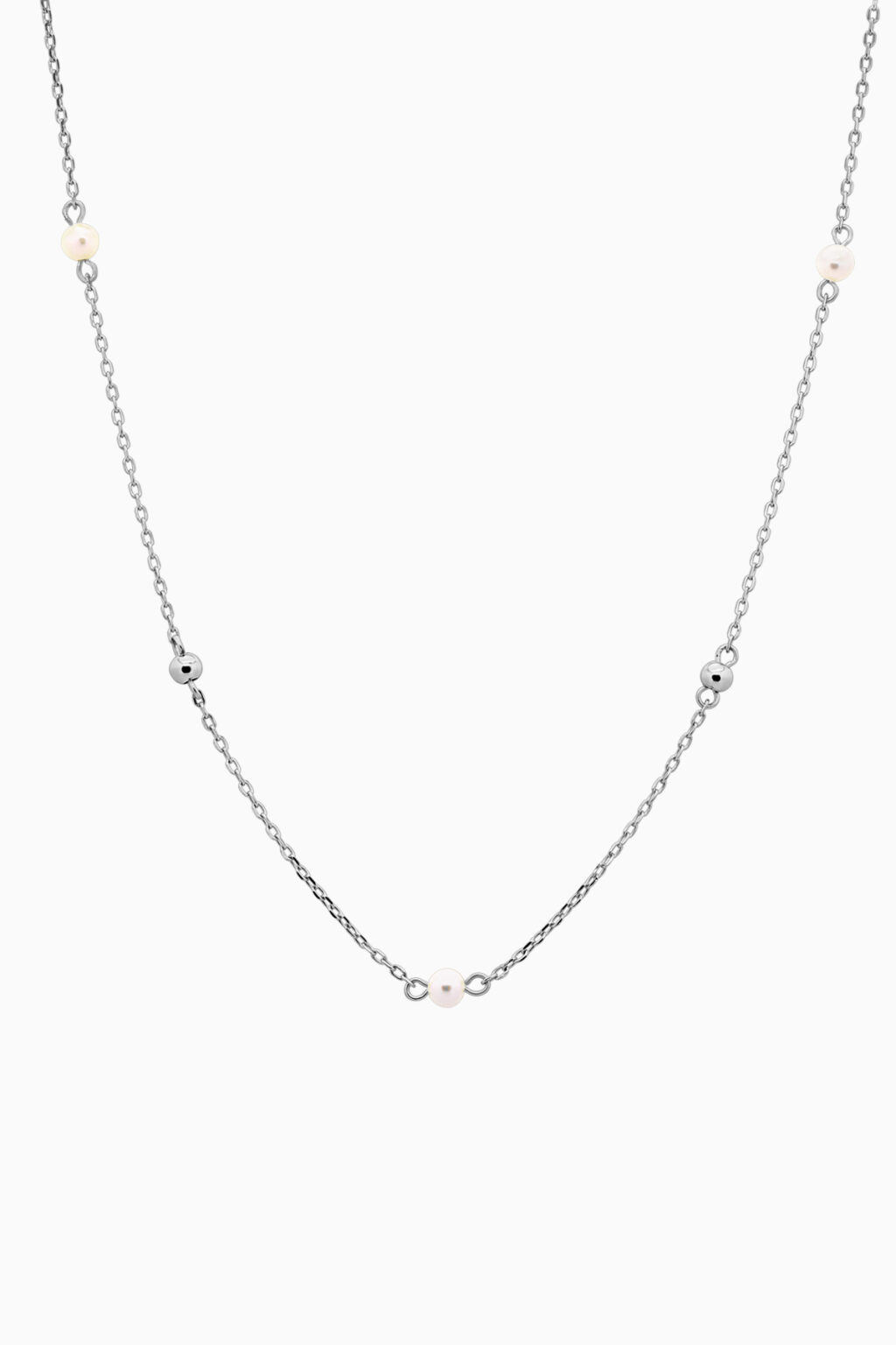 Lant din argint Manissi cu perle mici si bilute Silver - Manissi