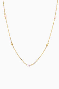 Lant din argint Manissi cu perle mici si bilute Gold - Manissi