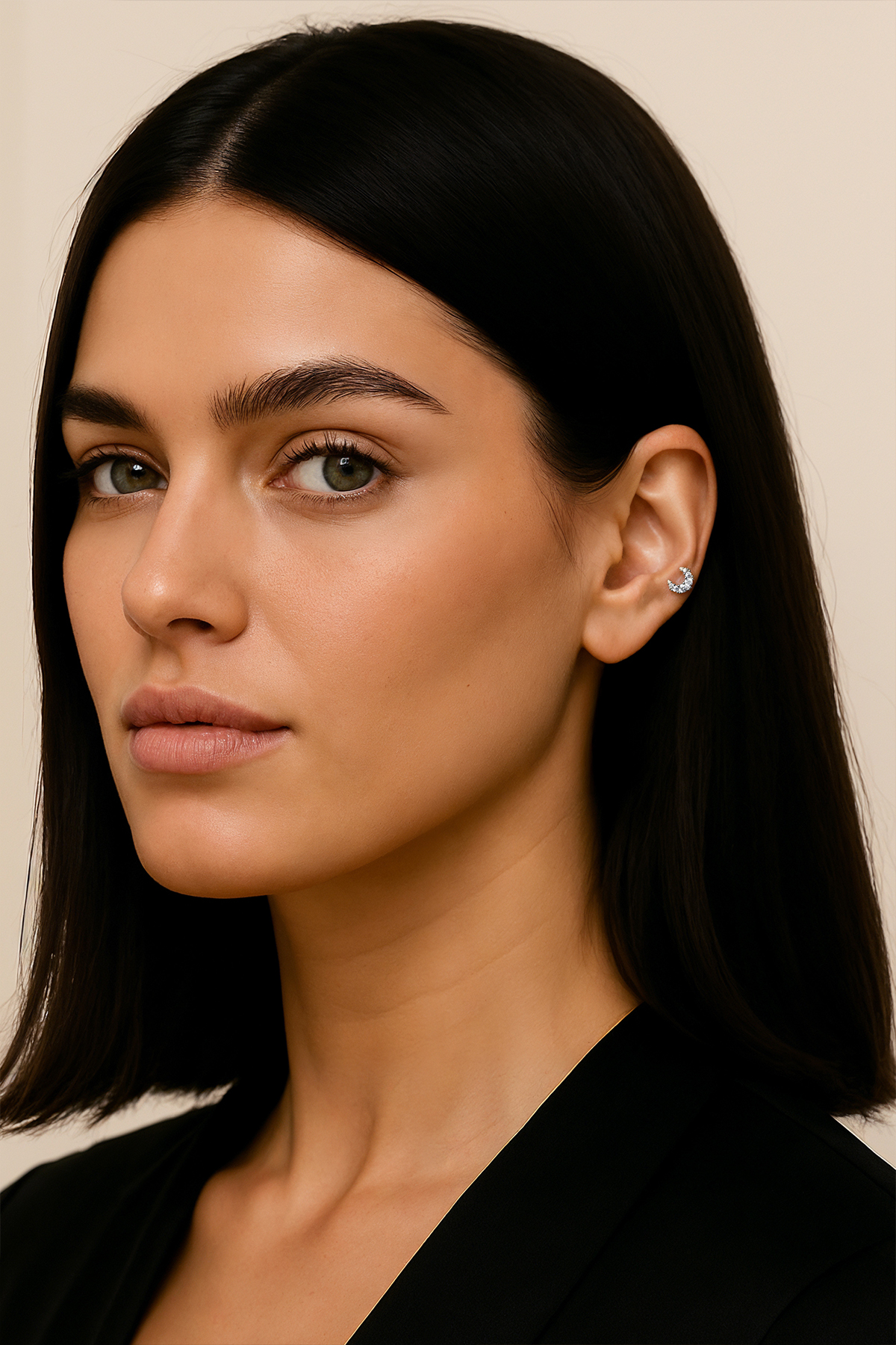 Piercing argint ureche Manissi Big Semimoon