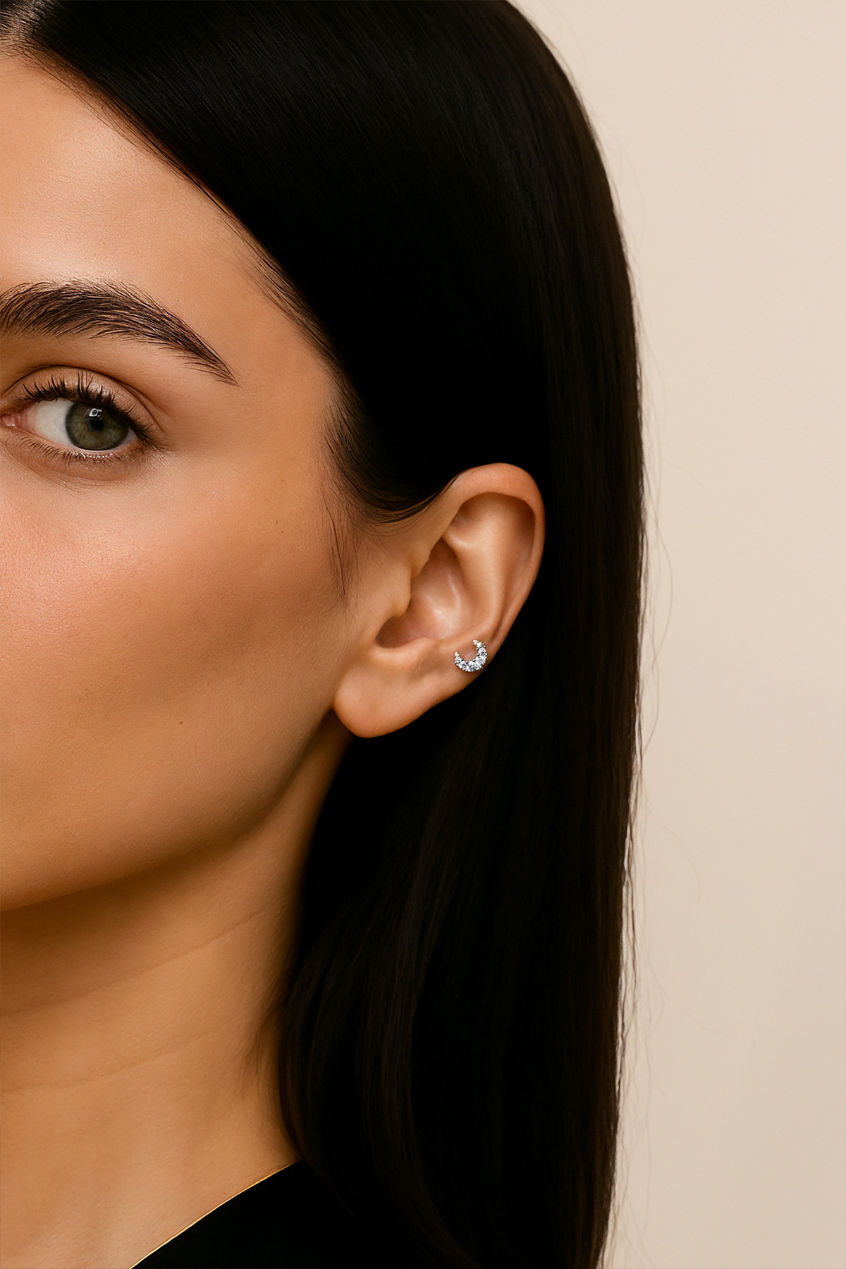 Piercing argint ureche Manissi Big Semimoon