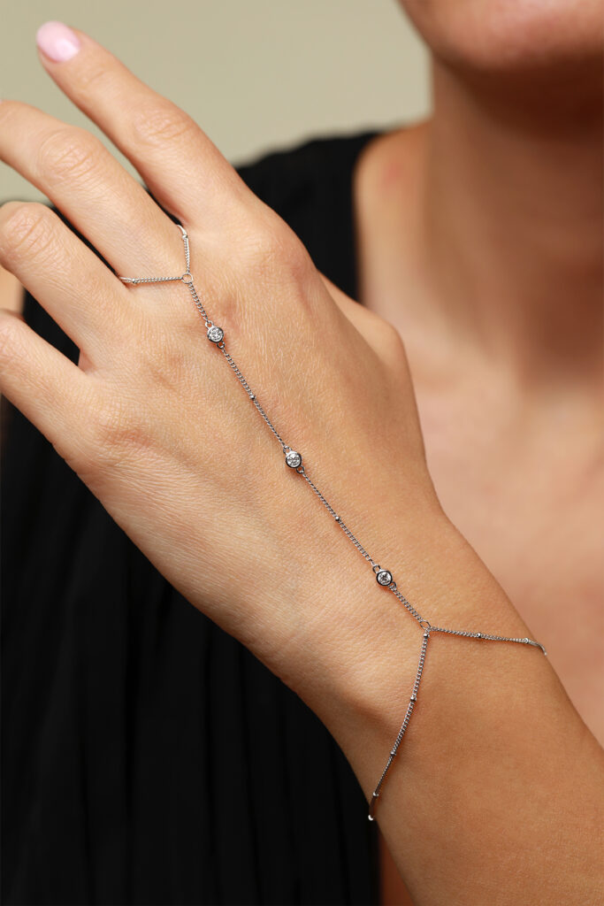 Bratara cu inel din argint Manissi Diamond Marnna - Manissi